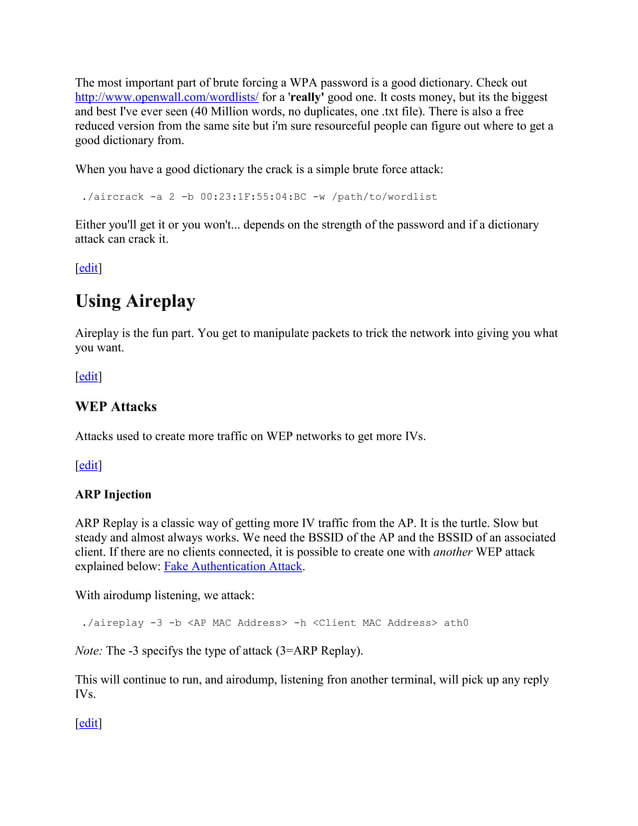 Cracking Wep And Wpa Wireless Networks | PDF