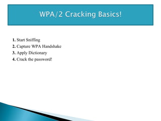 Cracking WPA/WPA2 with Non-Dictionary Attacks | PPT