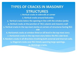 Crack repair in building construction | PPTX