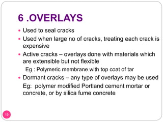 Crack repair techniques | PPTX