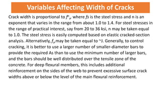 Cracking in Reinforced Concrete Flexural Members (by Robin) | PPTX