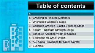 Cracking in Reinforced Concrete Flexural Members (by Robin) | PPTX