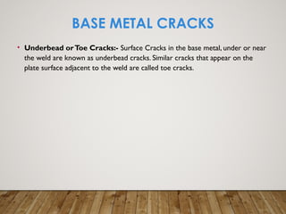 Cracks in-welds | PPT