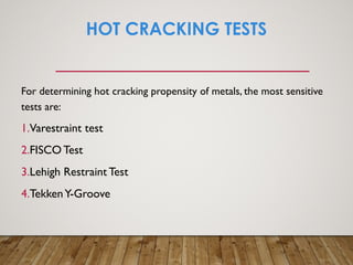 Cracks in-welds | PPT