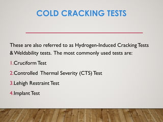Cracks in-welds | PPT