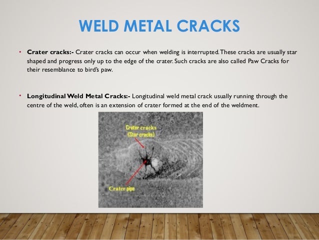 Cracks in-welds