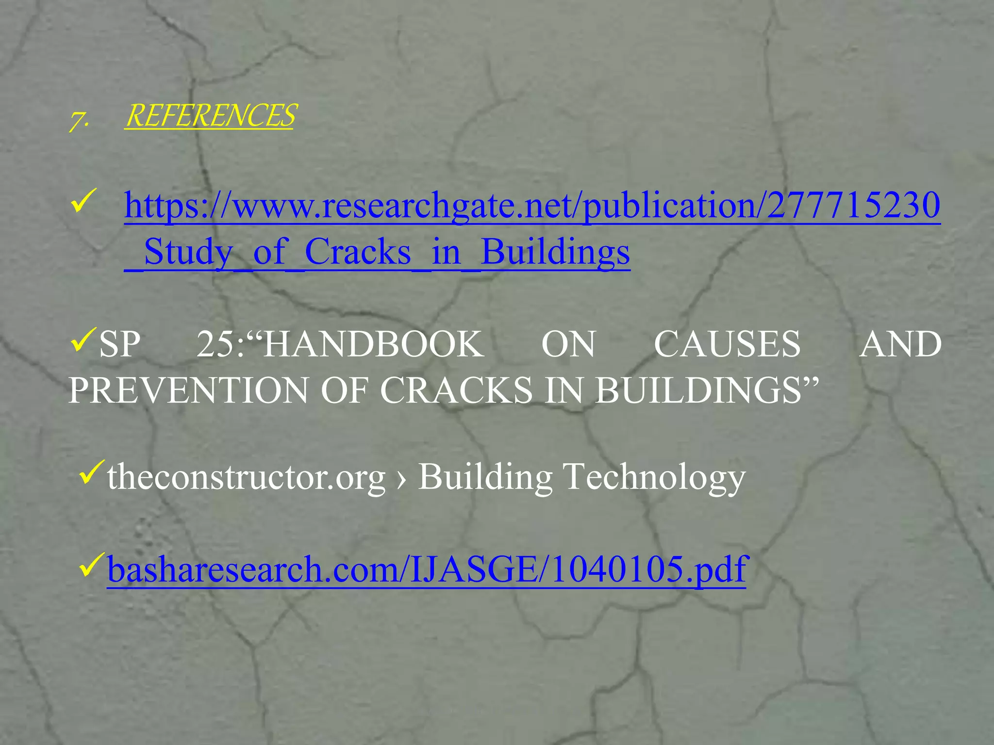 Cracks in Buildings | PPTX