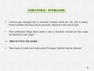 Cracks in concrete and its remedial measures | PPTX