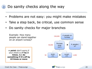 Case Interview Prep - Crack the Case Workshop | PPTX