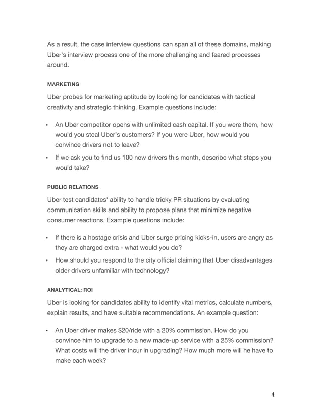 Uber Interview Questions and Process: How to Pass Easily | PDF