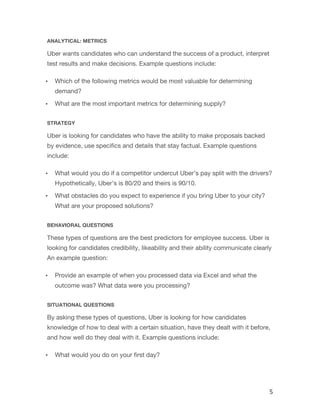 Uber Interview Questions and Process: How to Pass Easily | PDF