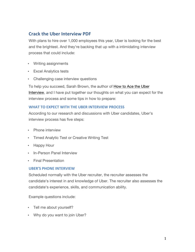 Uber Interview Questions and Process: How to Pass Easily