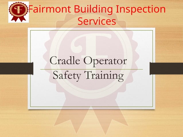 Cradle Operator Safety Training ppt .ppt