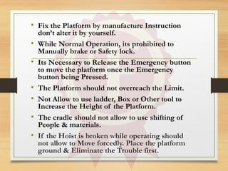 Cradle Operator Safety Training ppt .ppt