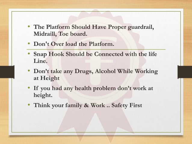 Cradle Operator Safety Training ppt .ppt