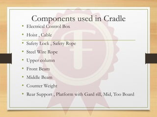 Cradle Operator Safety Training ppt .ppt