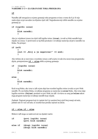 C++ radna skripta | PDF