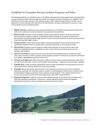 Guidelines for Creating Effective Ecosystem Services Incentive Programs / Policy | PDF