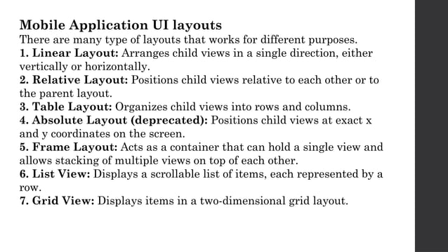 creating User interface in mobile and app dev | PPT creating User interface in mobile and app dev | PPT
