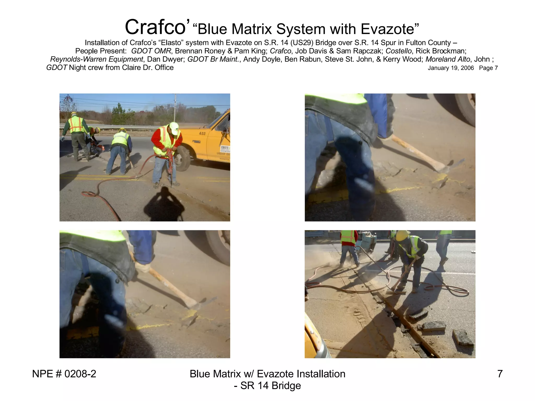 Crafco "Blue Matrix System" with Evazote | PPT