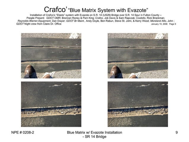 Crafco "Blue Matrix System" with Evazote | PPT