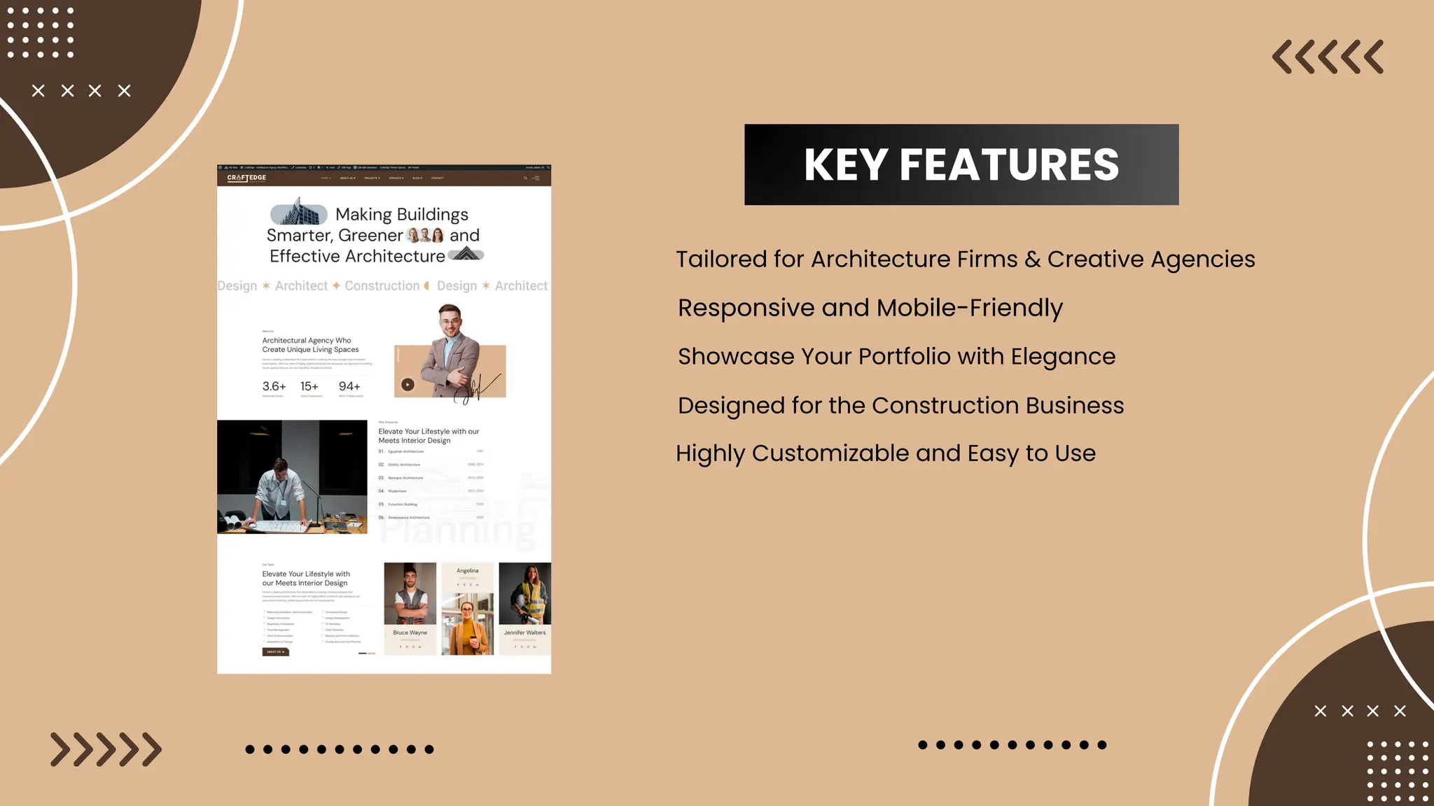 🏗️ CraftEdge - Architecture WordPress Theme | PPT
