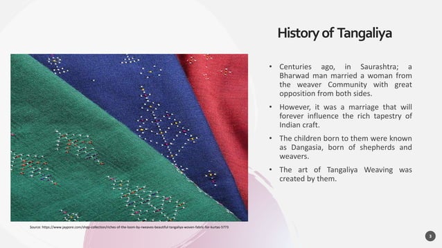 Tangaliya Craft cluster documentation | PPTX | Needlework | Arts and Crafts