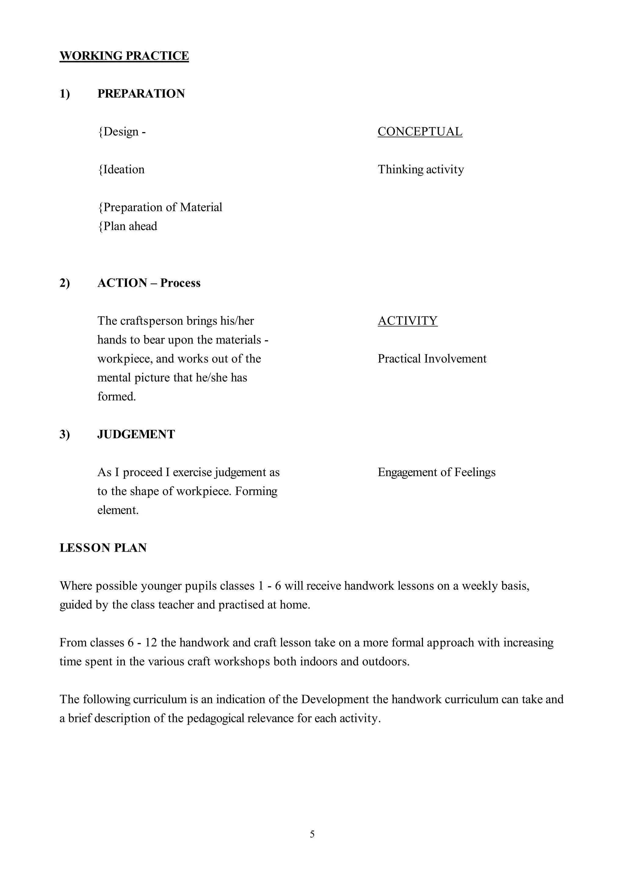 THE WALDORF HAND WORK & CRAFT CURRICULUM | PDF