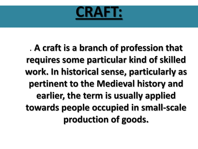 Craft documentation | PPTX