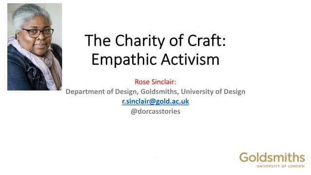 Rose Sinclair Craft Economies Presentation | PPT