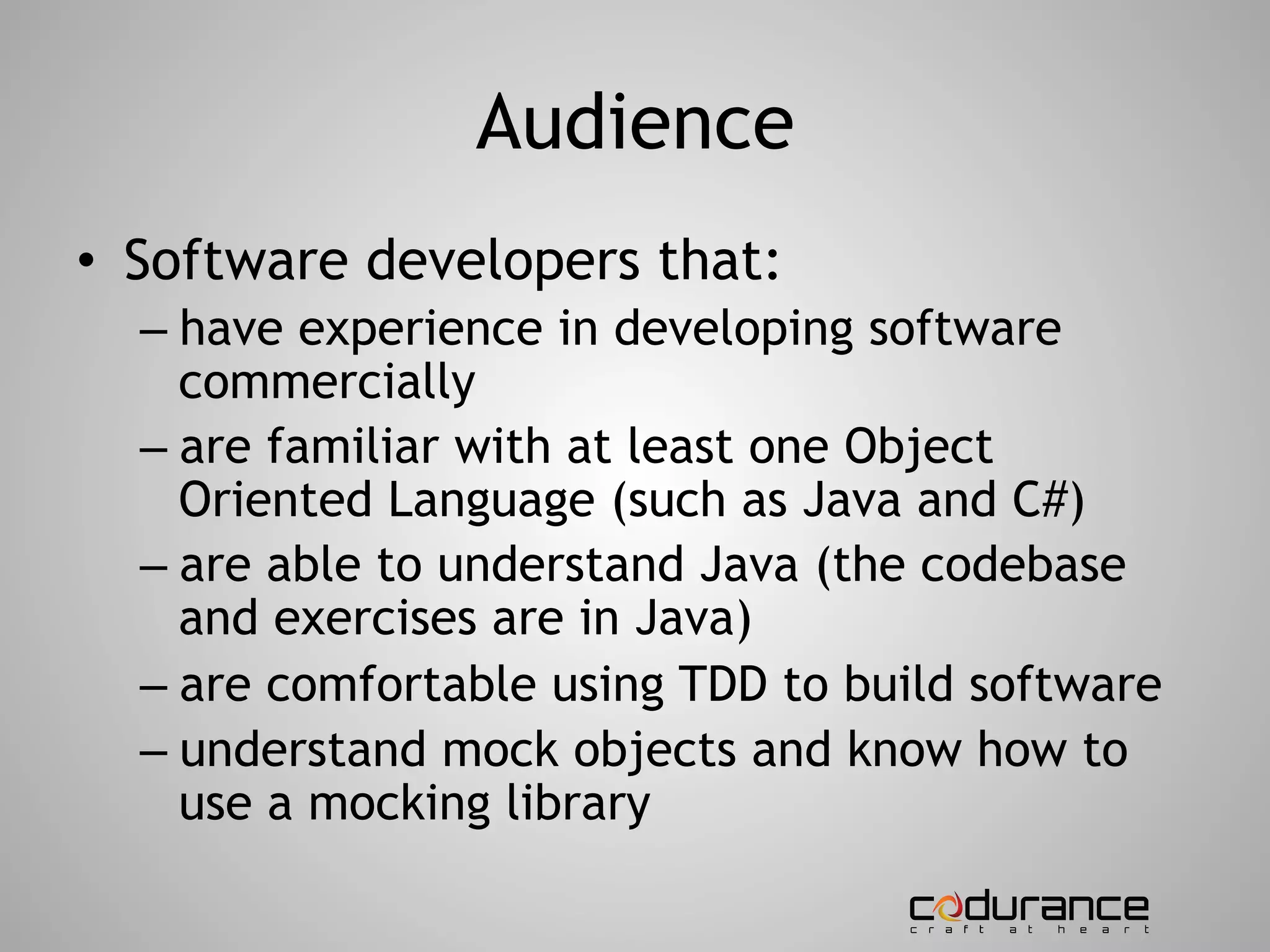 Codurance Courses: Crafted Design | PDF