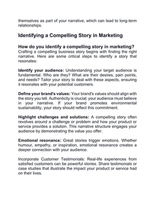 Crafting a Compelling Business Story - The Art of Narrative in ...