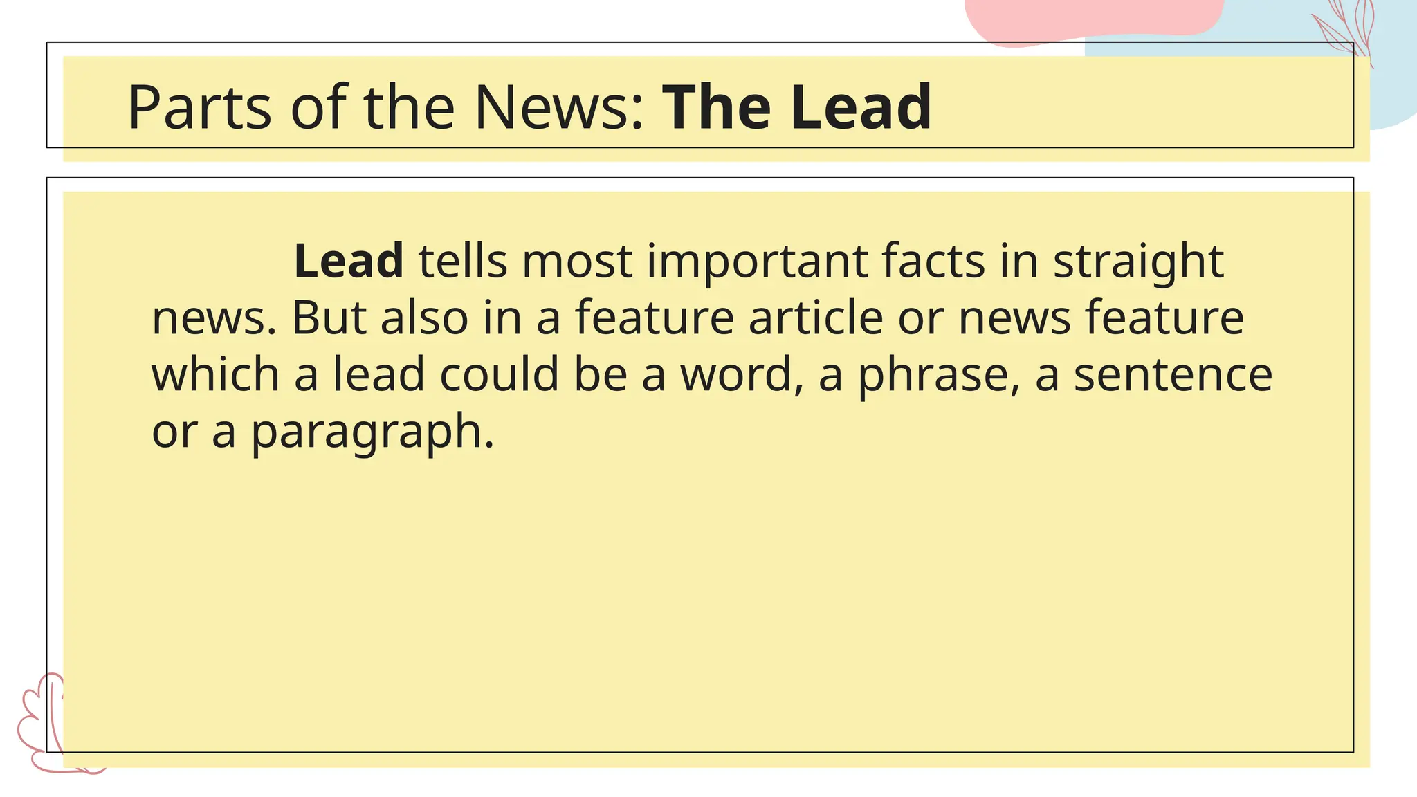 Crafting a Good lead campus journalism educ | PPTX