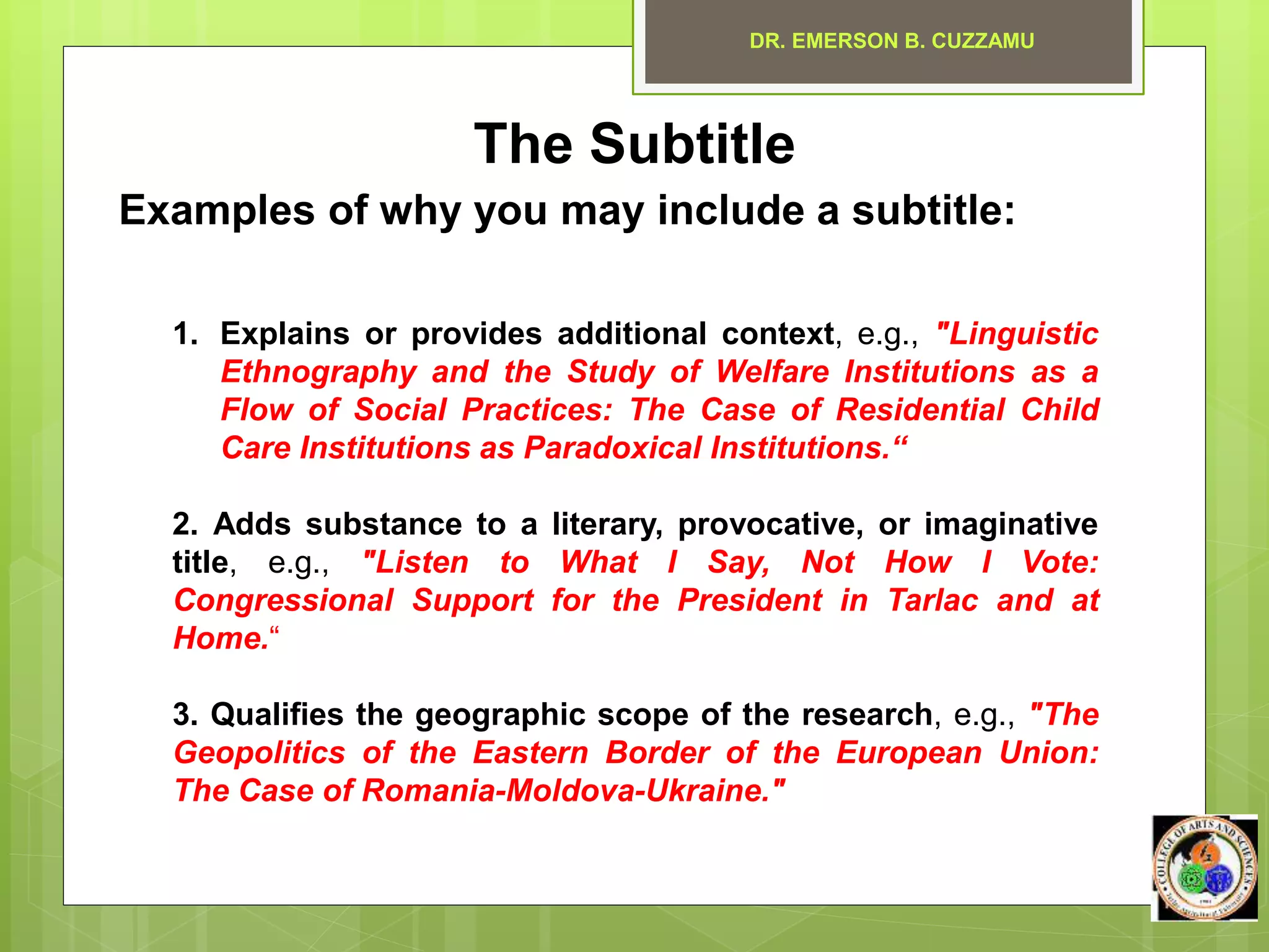 CRAFTING A RESEARCH TITLE.pptx