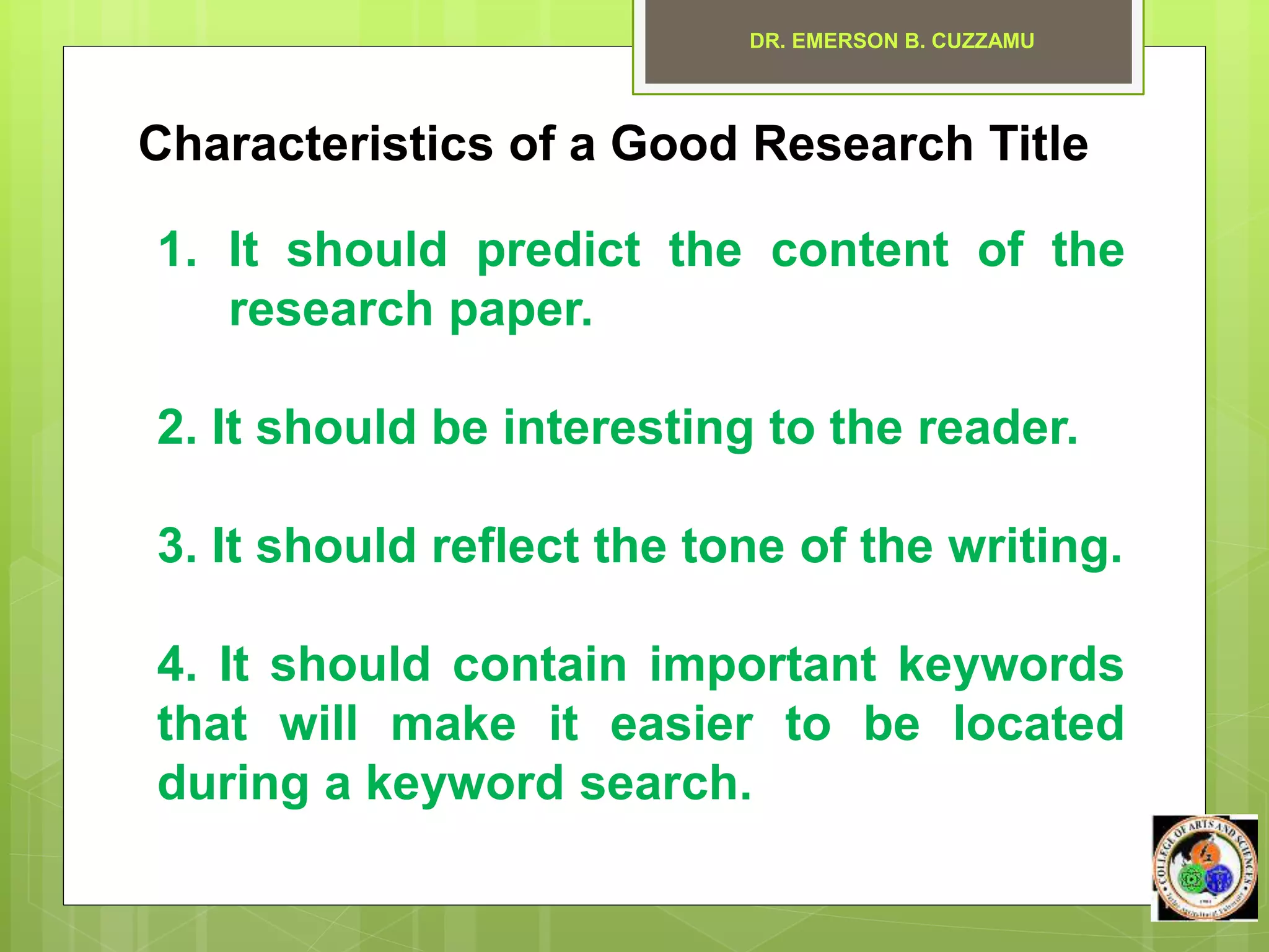 CRAFTING A RESEARCH TITLE.pptx