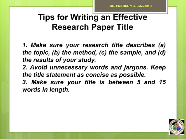 CRAFTING A RESEARCH TITLE.pptx