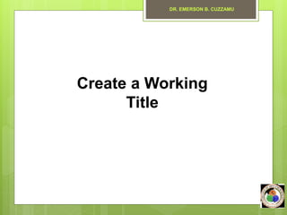 CRAFTING A RESEARCH TITLE.pptx