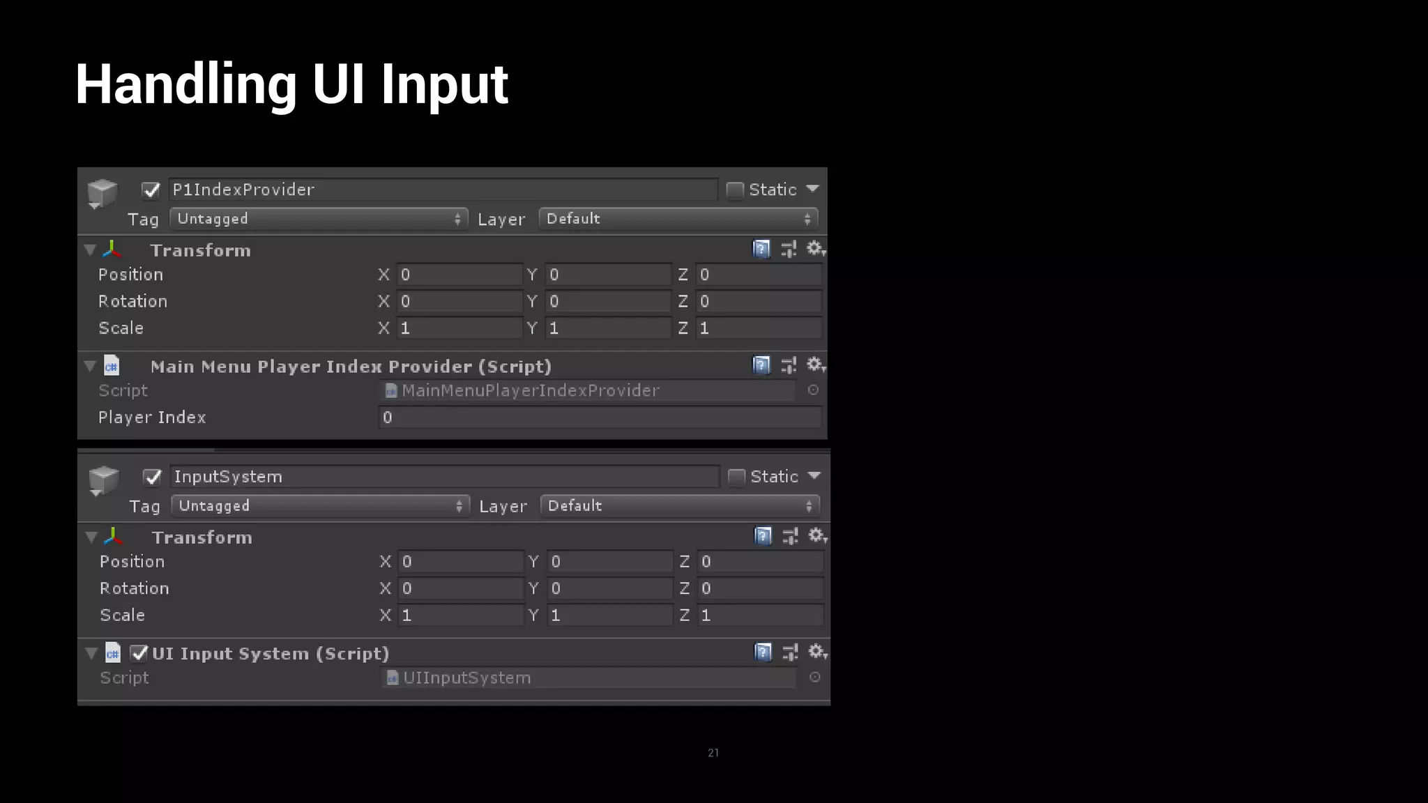 A split screen-viable UI event system - Unite Copenhagen 2019 | PDF