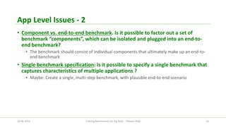 Crafting bigdatabenchmarks | PPT