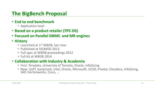 Crafting bigdatabenchmarks | PPT