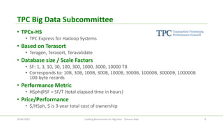 Crafting bigdatabenchmarks | PPT