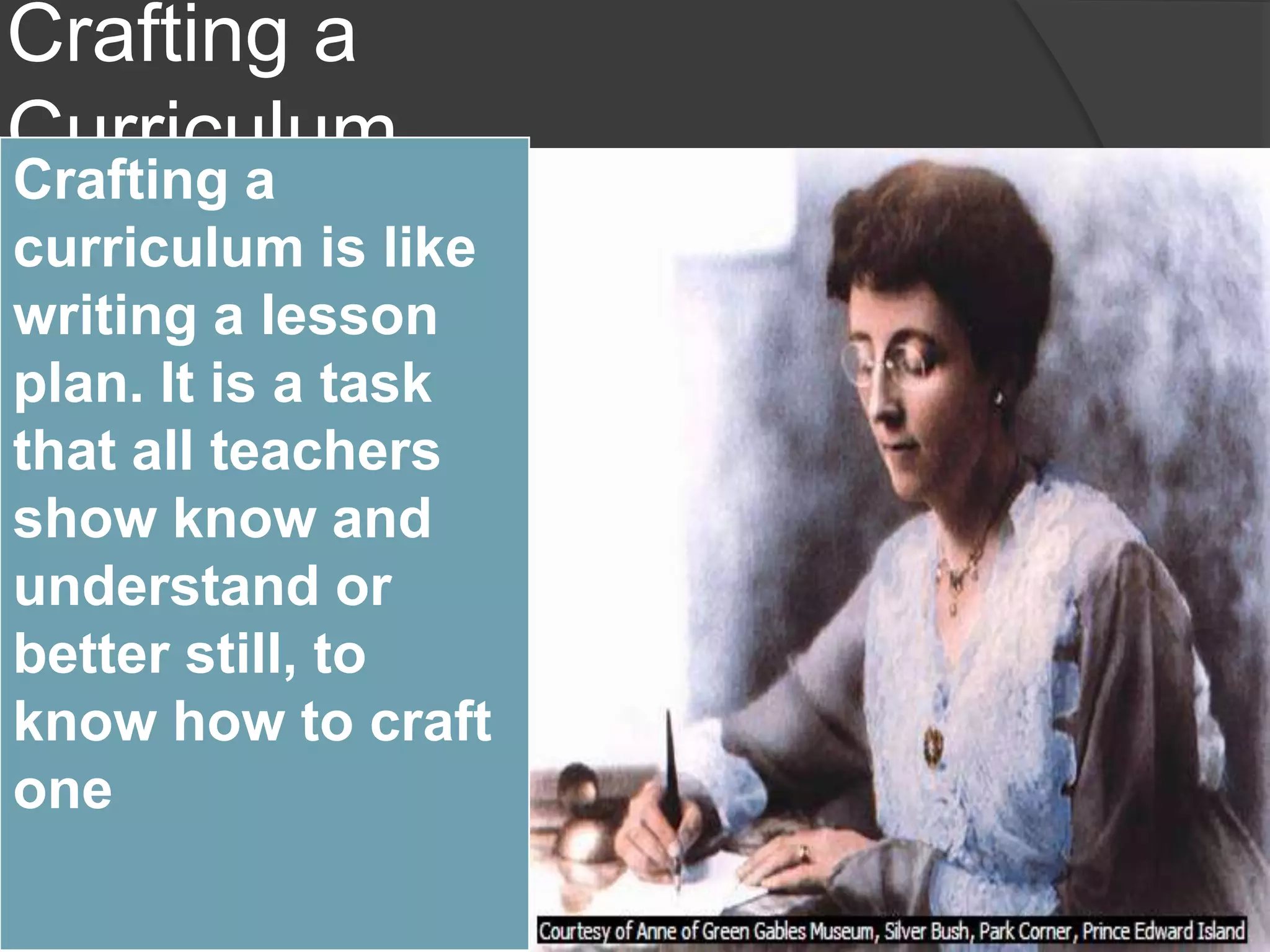 Crafting curriculum | PPTX