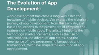 Crafting Digital Experiences The Artistry of App Development.pptx