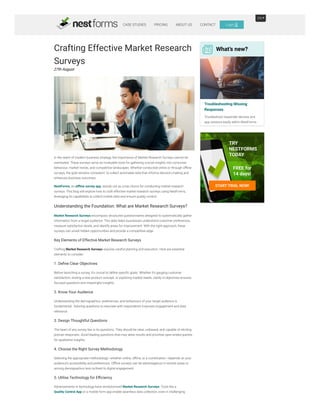 Crafting Effective Market Research Surveys | PDF