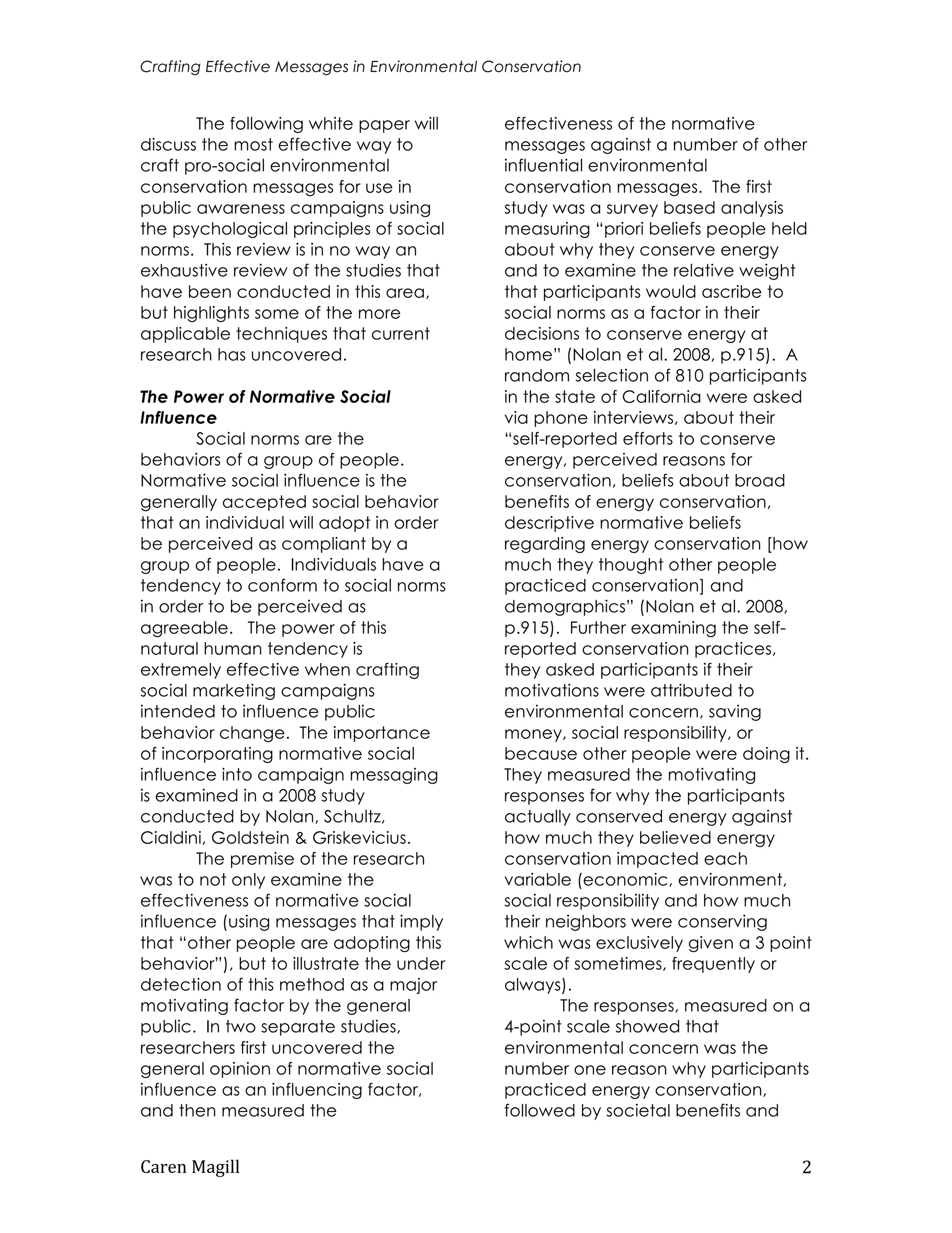 Crafting effective messages for environmental conservation | PDF