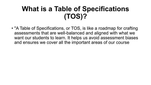 Crafting Effective Tables of Specifications (TOS).pptx