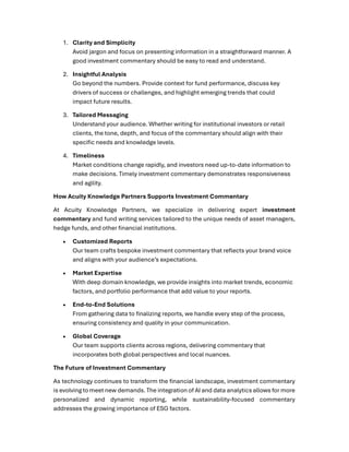 Crafting Insights The Role of Investment Commentary in Driving Investor ...