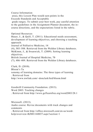 Crafting Meaningful and Measurable Learning ObjectivesLearning o.docx