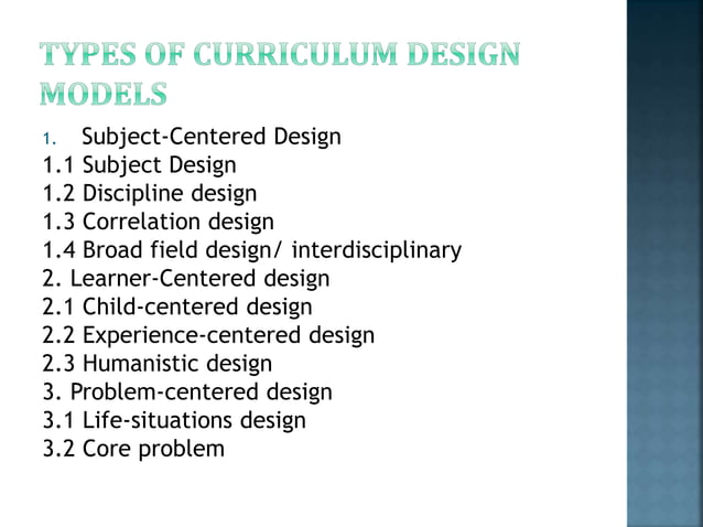 Crafting the curriculum | PPTX