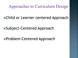 Crafting the curriculum | PPTX